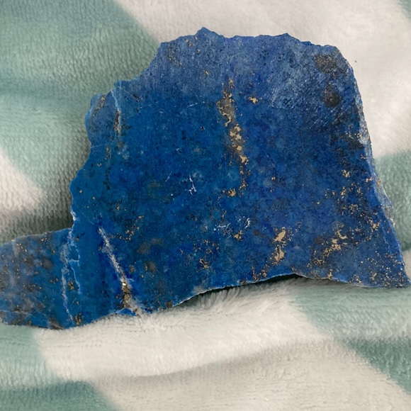 Accessories | Lapis Crystal Raw Slab Deep Blue With Gold Rows 4 In Long ...